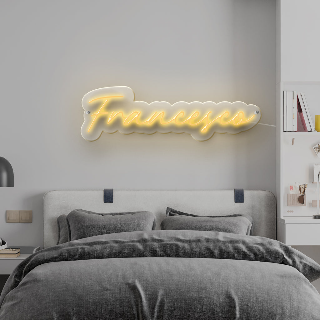 Scritta a Led Personalizzata Nome Francesco cm 49 x 15 – Scritte Led ...